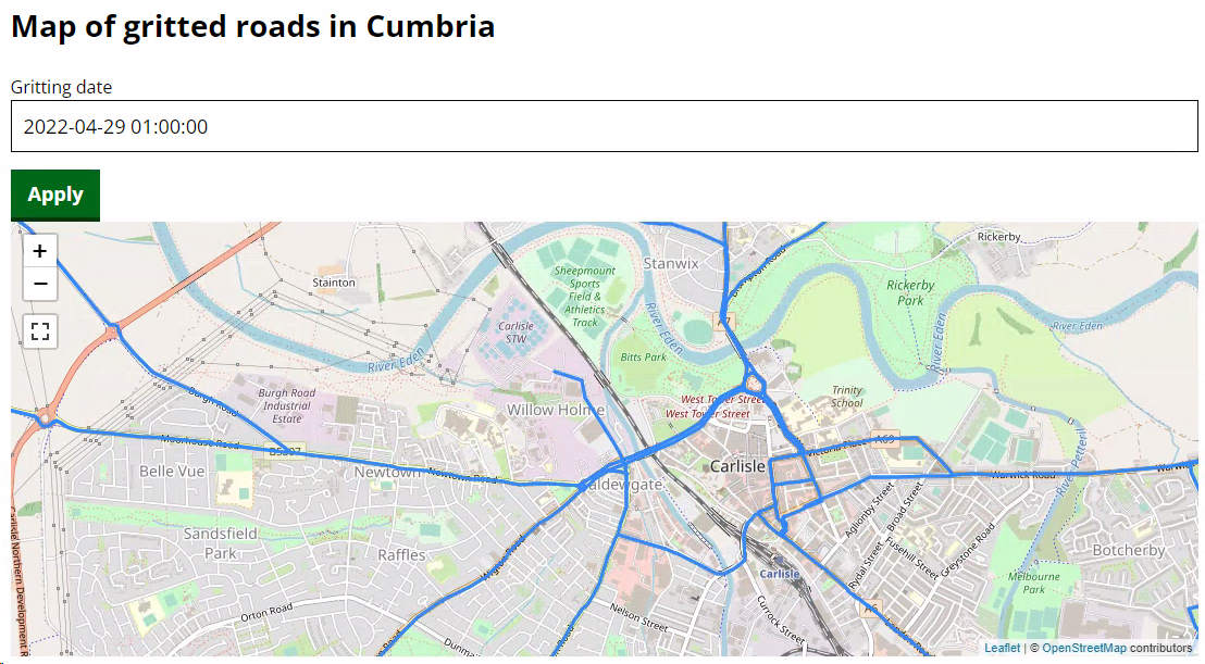 Road gritting revisited – Cumbria Digital