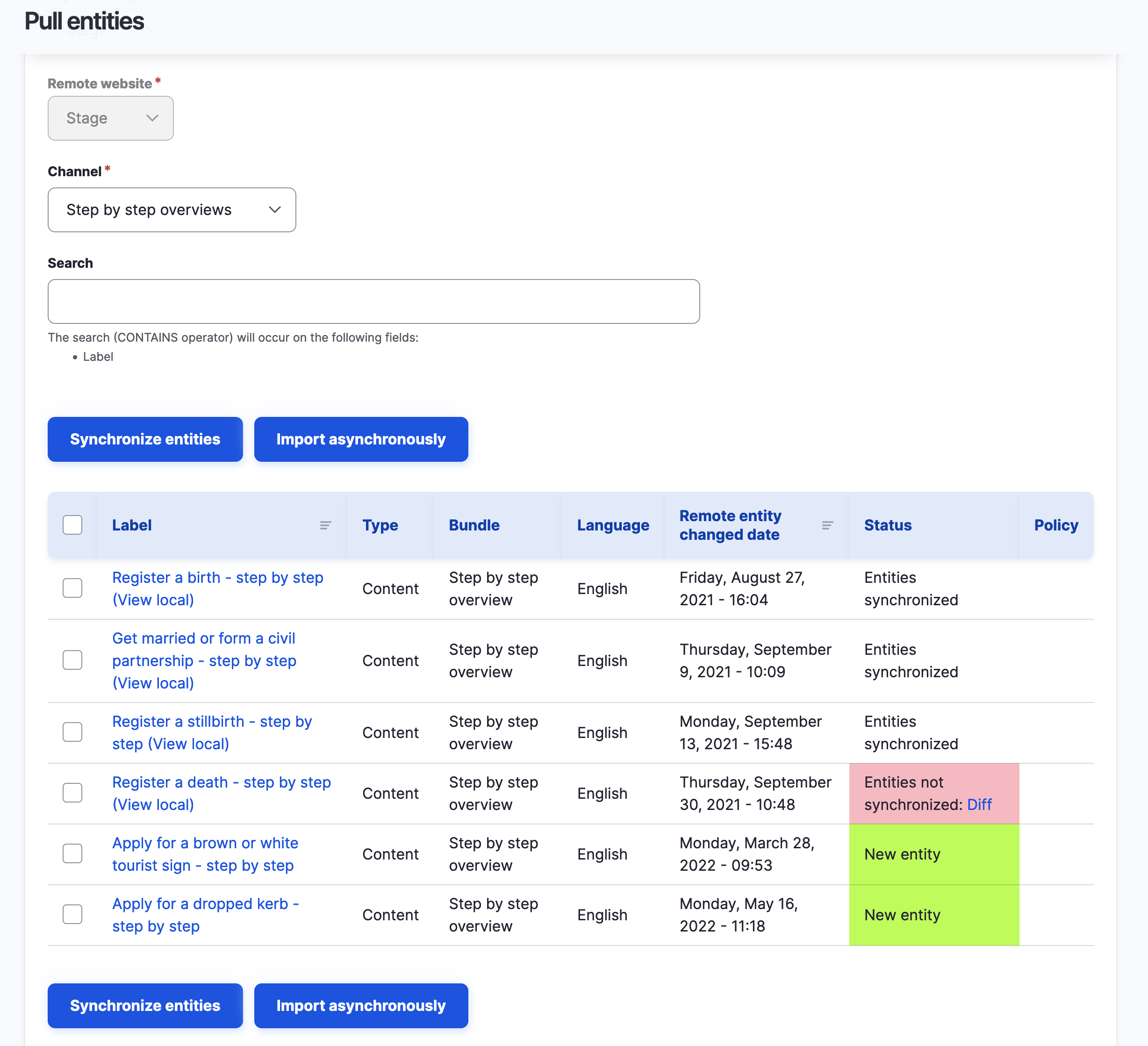 Using Entity Share with LocalGov Drupal – Cumbria Digital Using Entity Share with LocalGov Drupal – Cumbria Digital